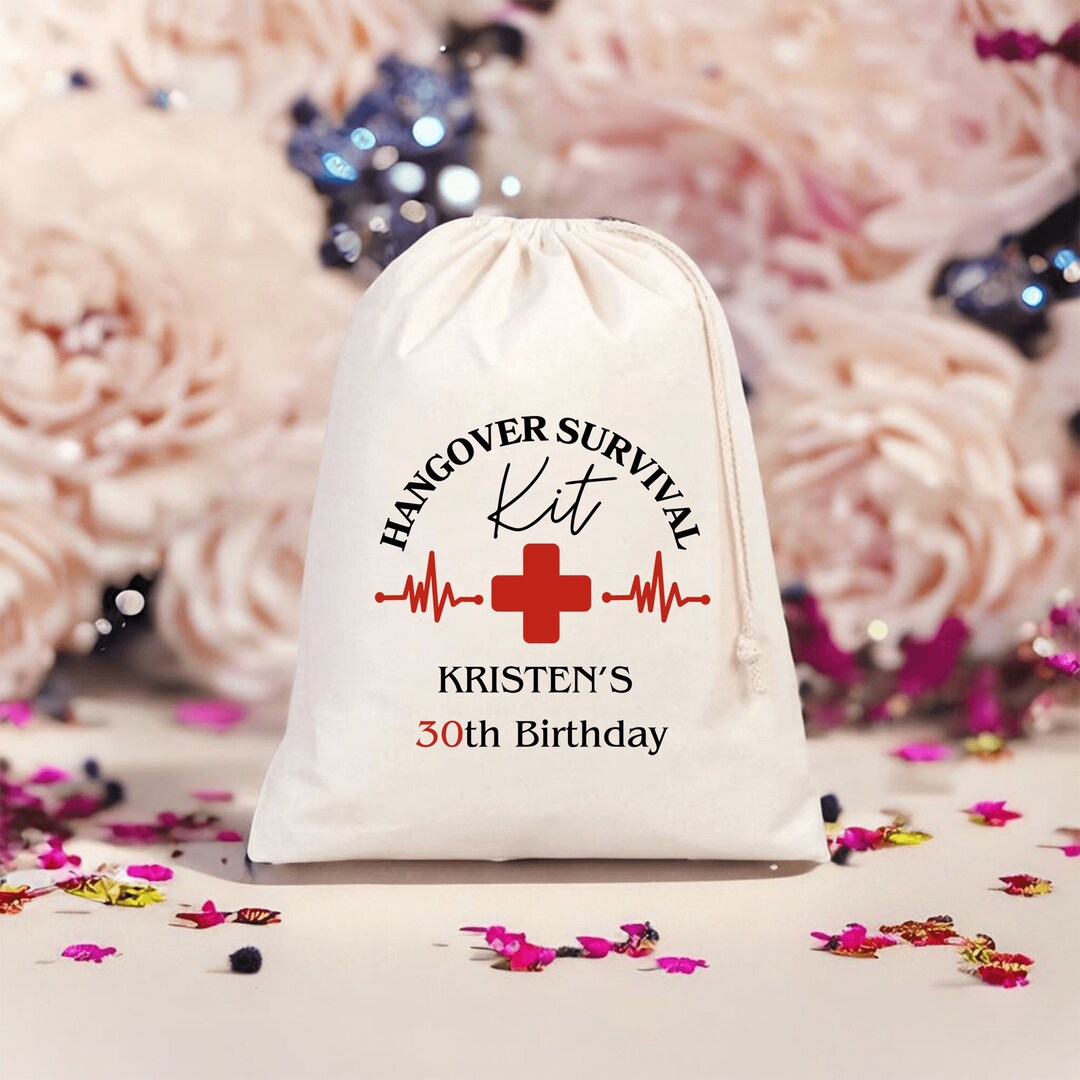 Custom Hangover Survival Kit Favor Bags Love Medicine Kit Bags ...