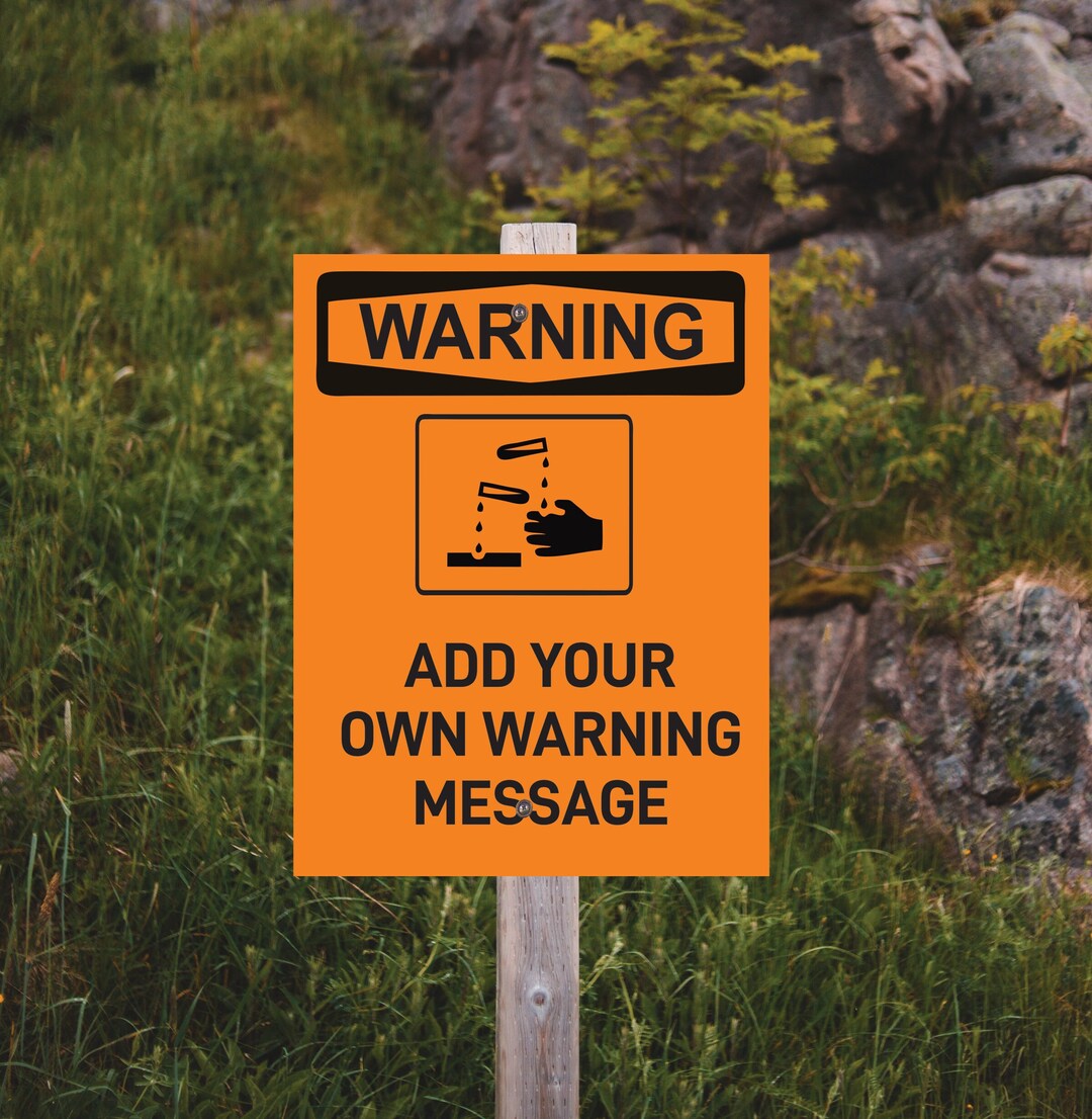 Handling Chemical Warning Safety Sign Hand Protection - Etsy