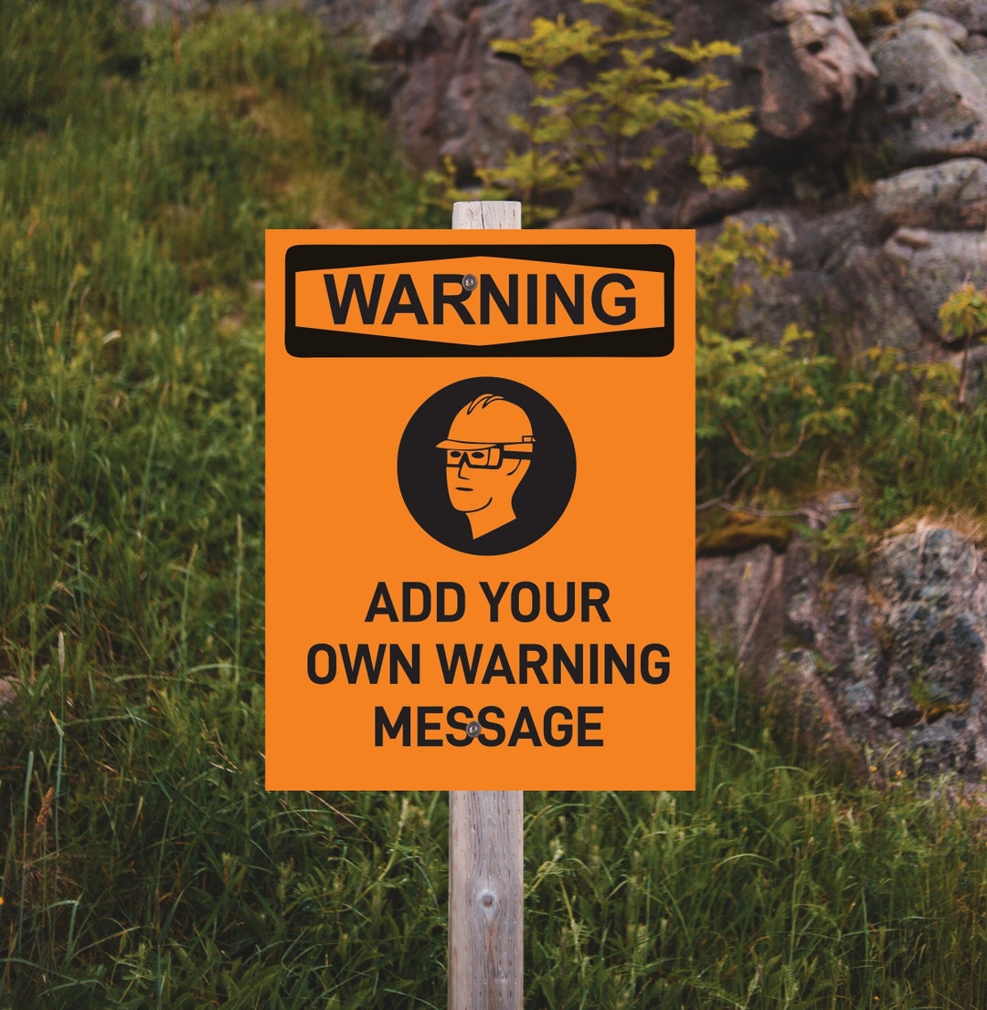 Space Warning Safety Signage Notice Hard Hats Required Sign Add Your ...