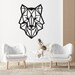 Brown Geometric Fox Head Metal Wall Décor-metal Animal Wall Décor ...