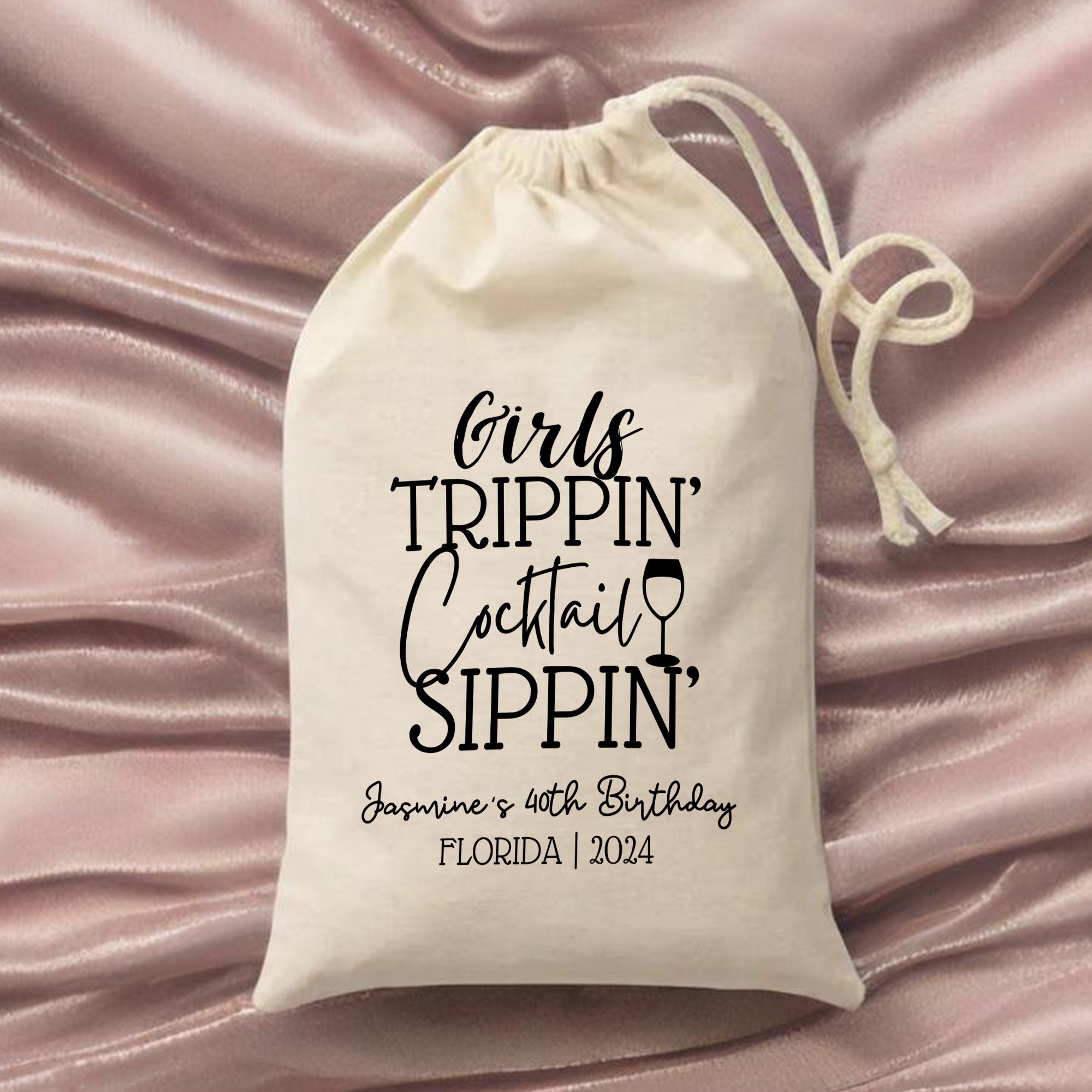 Personalized Girls Trip Survival Kit Bags Girls Trippin' Cocktail ...