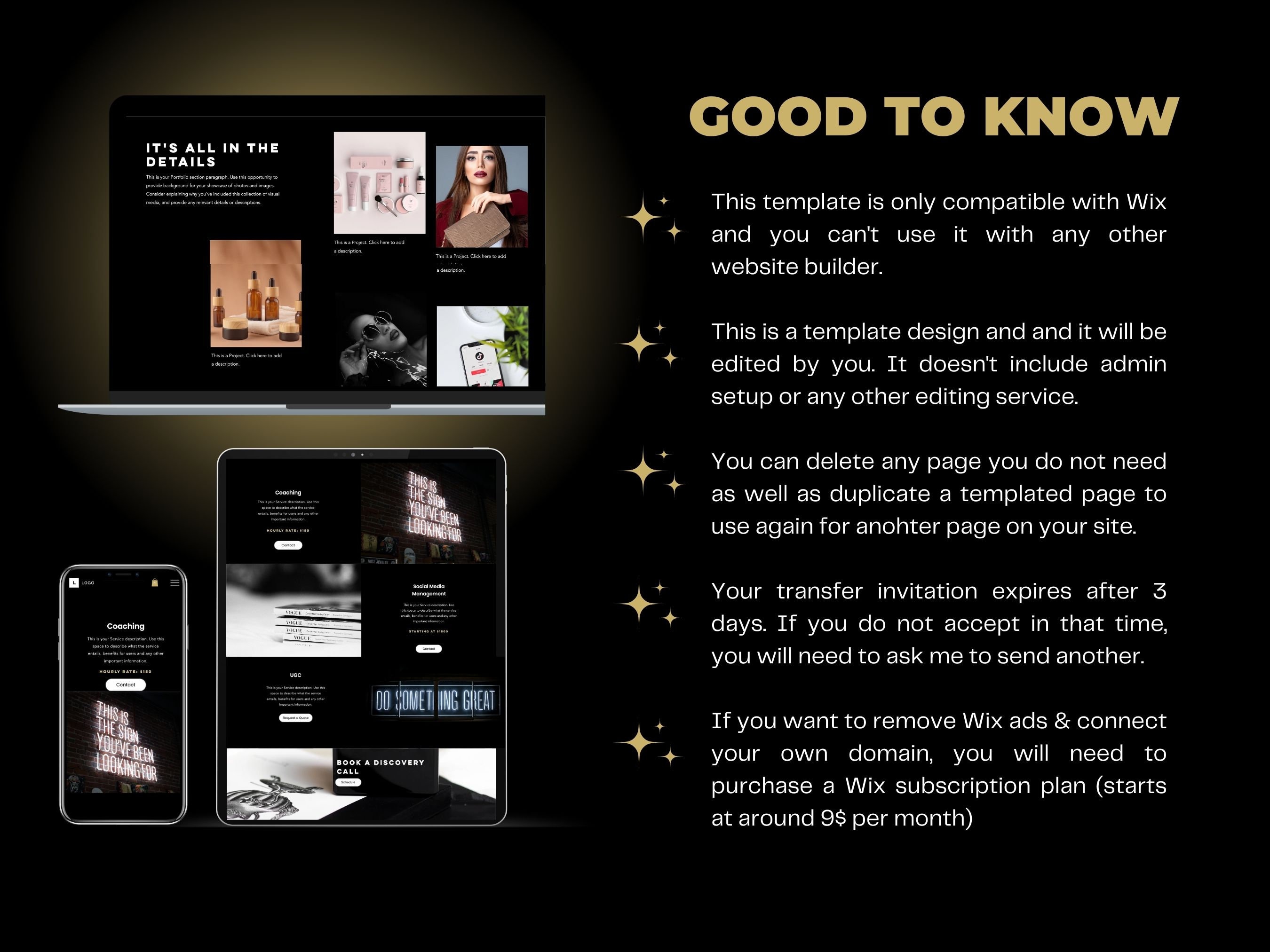 Wix Website Template, Social Media Manager, Website Design, Creative ...