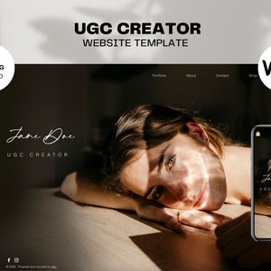 UGC Creator Website Template, Wix Website Theme, UGC Shop, Creator ...
