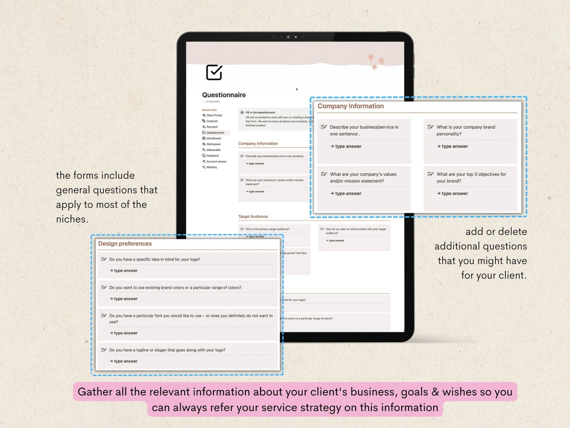 Notion Template Client Portal: Project Management Dashboard (digital ...