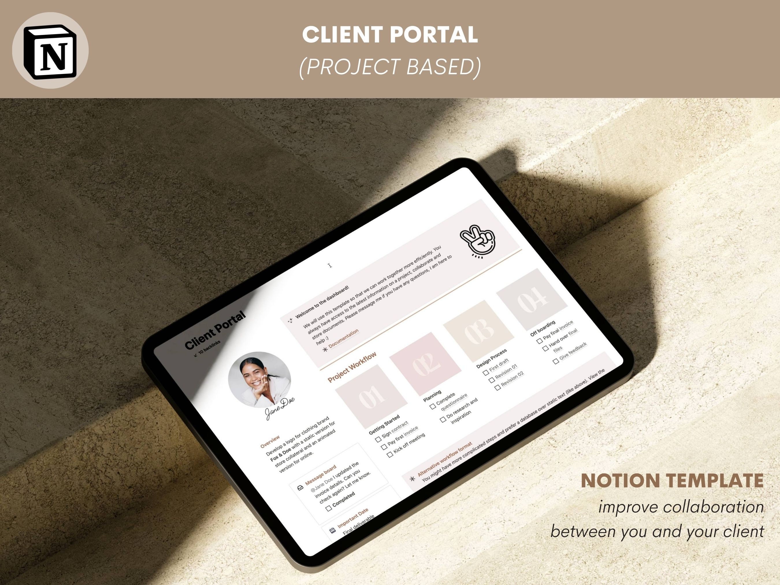 Notion Template Client Portal, Client Dashboard, Project Management ... Notion Template Client Portal, Client Dashboard, Project Management ...
