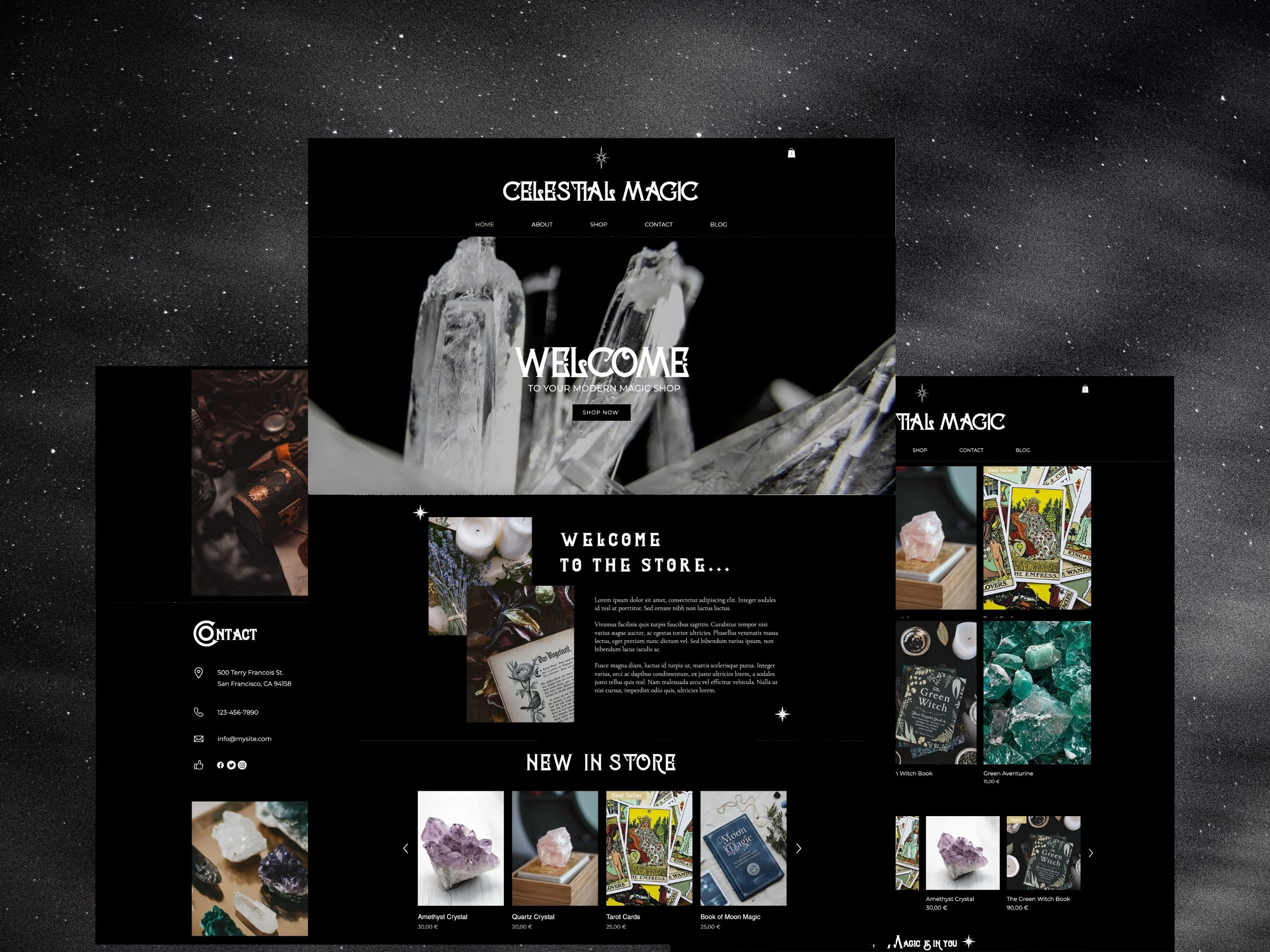 Celestial Mystical Magical Wix Theme Template, Website Design, Wix ...