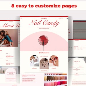 WIX Website Template for Nail Tech, Nail Salon, Nail Tech Website, Nail ...