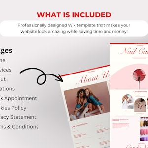 WIX Website Template for Nail Tech, Nail Salon, Nail Tech Website, Nail ...