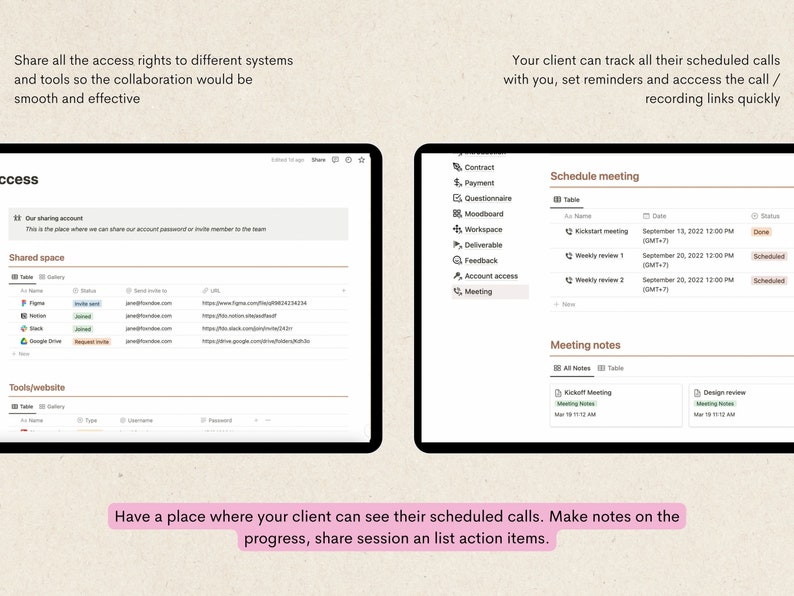 Notion Template Client Portal, Client Dashboard, Project Management ...