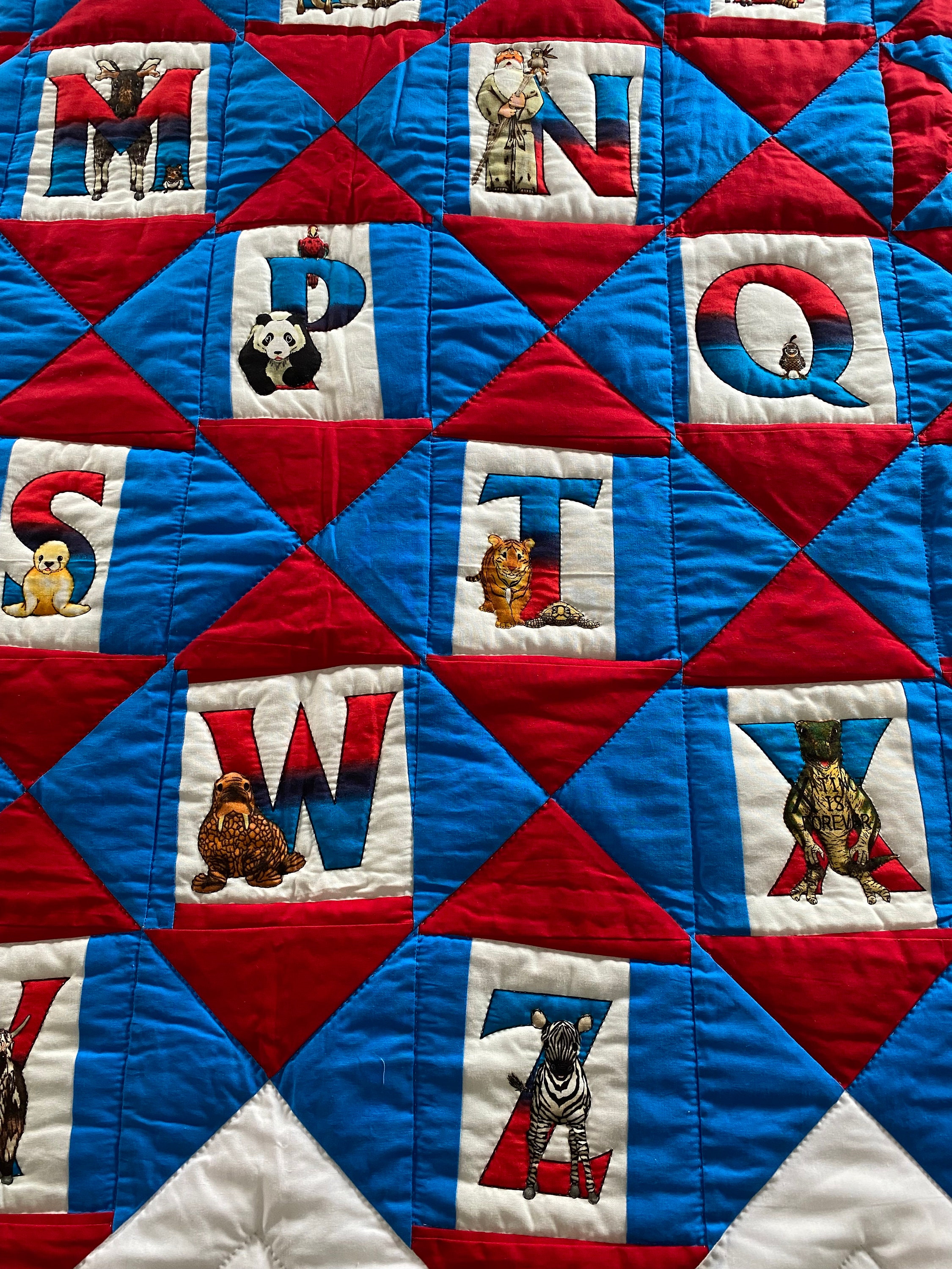 Animal Alphabet , Red, White, and Blue - Etsy