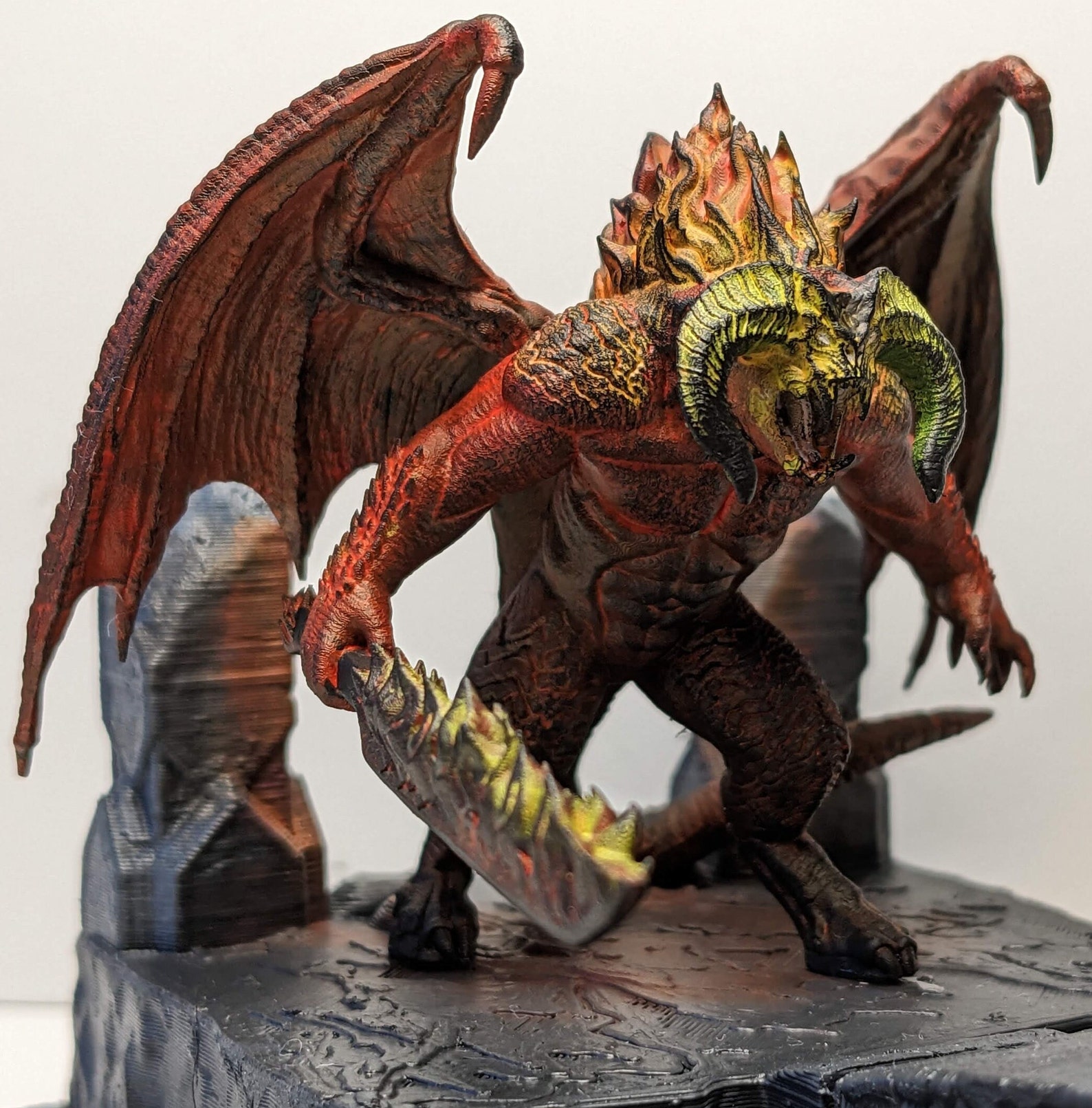 Gandalf and the Balrog Miniature Diorama. 3D Printed and Painted. - Etsy