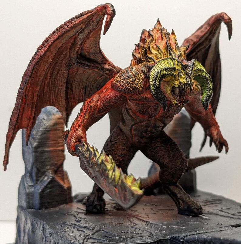 Gandalf and the Balrog Miniature Diorama. 3D Printed and Painted. - Etsy