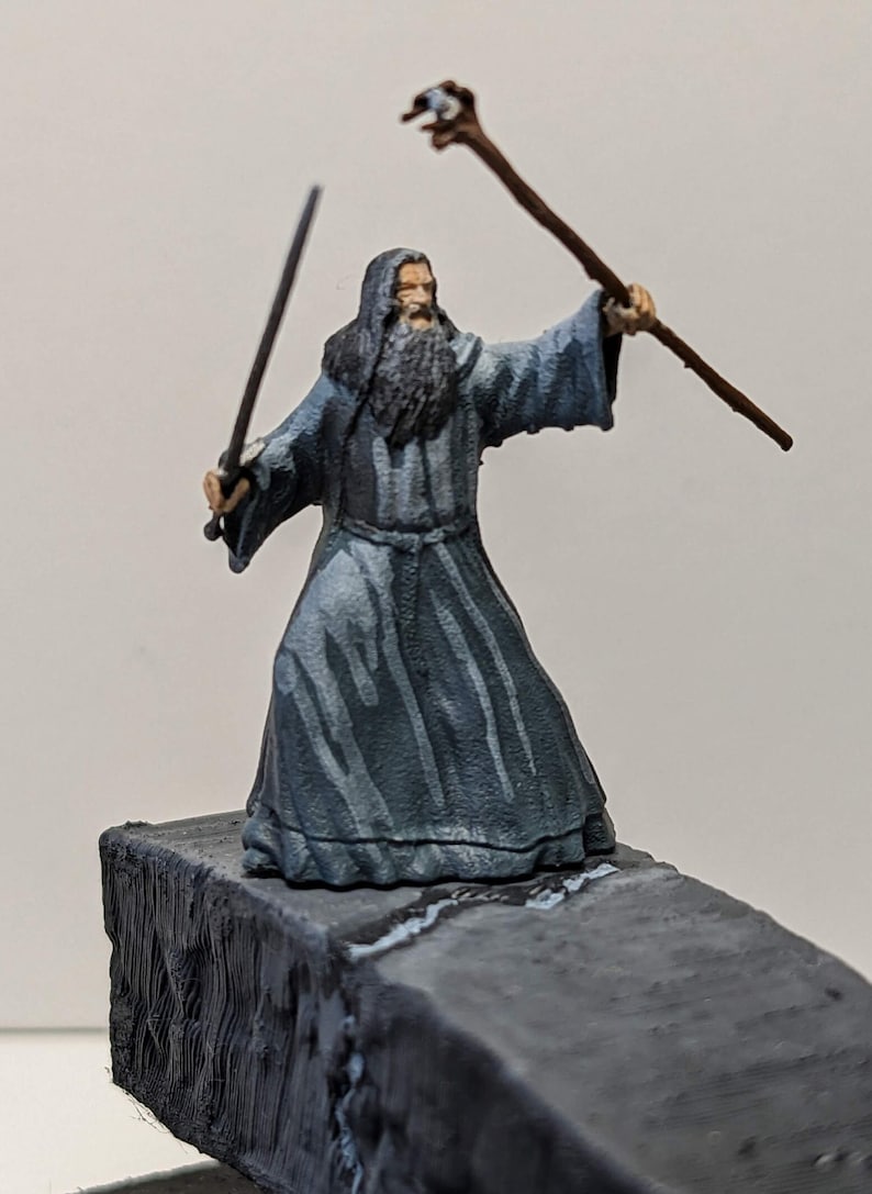Gandalf and the Balrog Miniature Diorama. 3D Printed and Painted. - Etsy