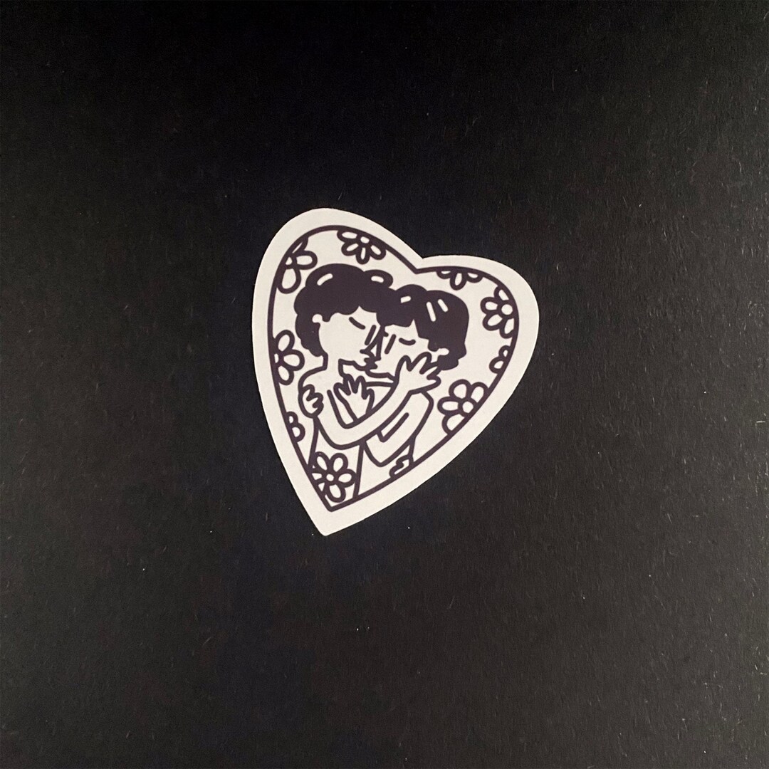 Glossy Vinyl Paper Kisses Sticker for Lovers Gift - Etsy