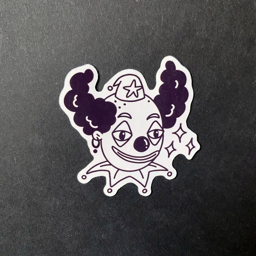 Cloune Sticker With Stars in Shiny Vinyl Paper for Computer - Etsy