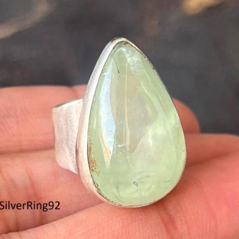 Prehnite Ring - Etsy