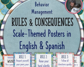 Classroom Management Class Rules & Consequences Posters: Floral Theme ...