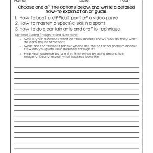 Middle School Writing Prompt Bundle of 15 Writing Prompts in PDF Form ...