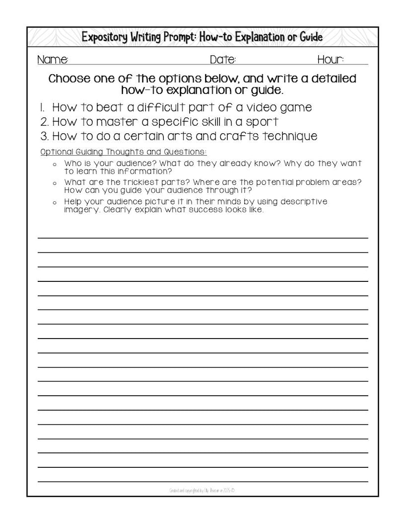 Middle School Writing Prompt Bundle of 15 Writing Prompts in PDF Form ...