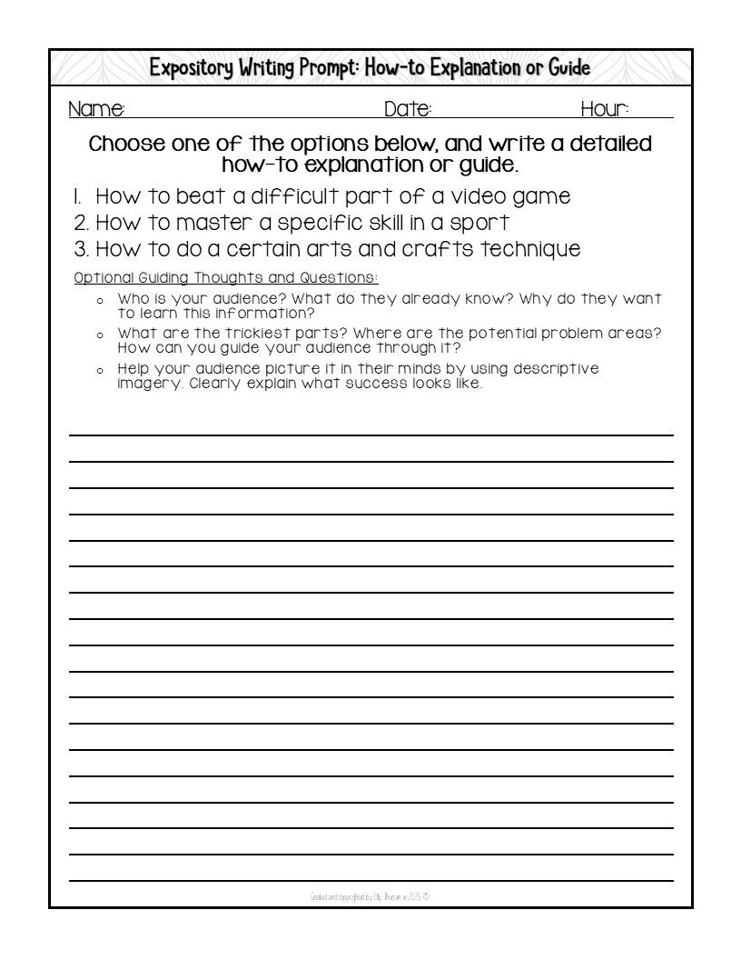 Middle School Writing Prompt Bundle of 15 Writing Prompts in PDF Form ...