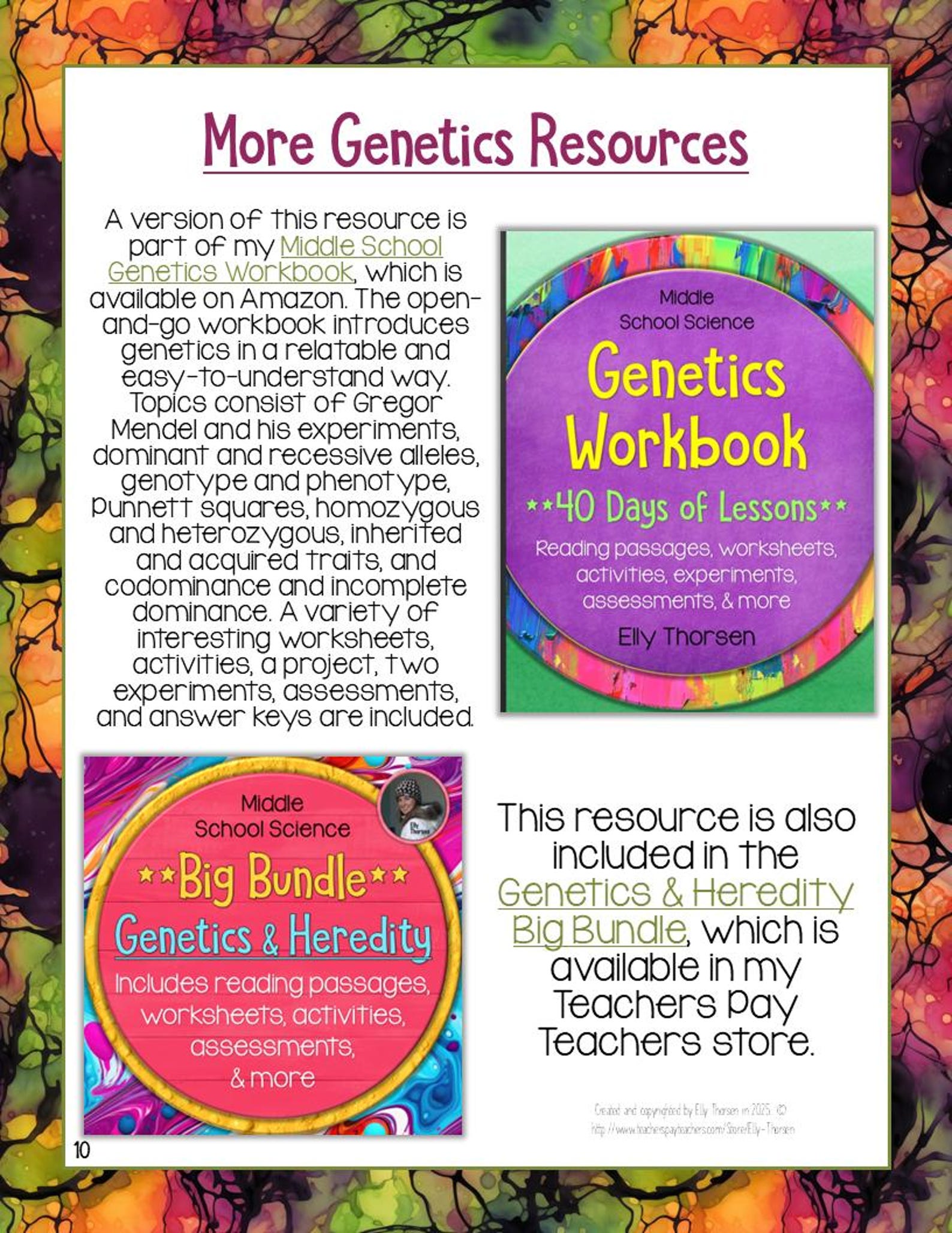 Middle School Genetics and Heredity Project, Activity, or Craft With ...