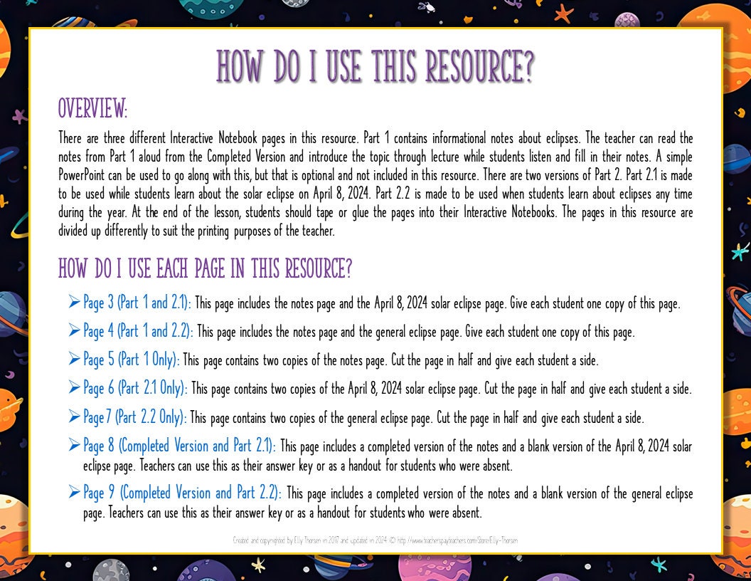 Solar Eclipse 2024 Activity: Solar and Lunar Eclipses Interactive ...