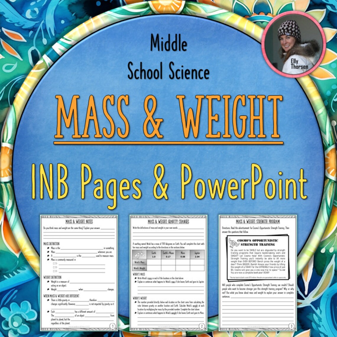 Mass and Weight Interactive Notebook Pages and Powerpoint Notes - Etsy