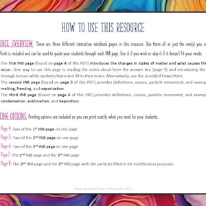 Changes in States of Matter Phase Changes Notes Interactive Science ...