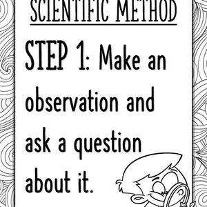 Steps of the Scientific Method Posters in English and Spanish: Black ...