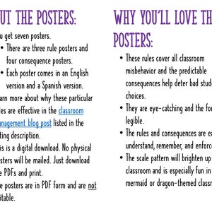 Classroom Management Class Rules & Consequences Posters: Scale Theme - Etsy