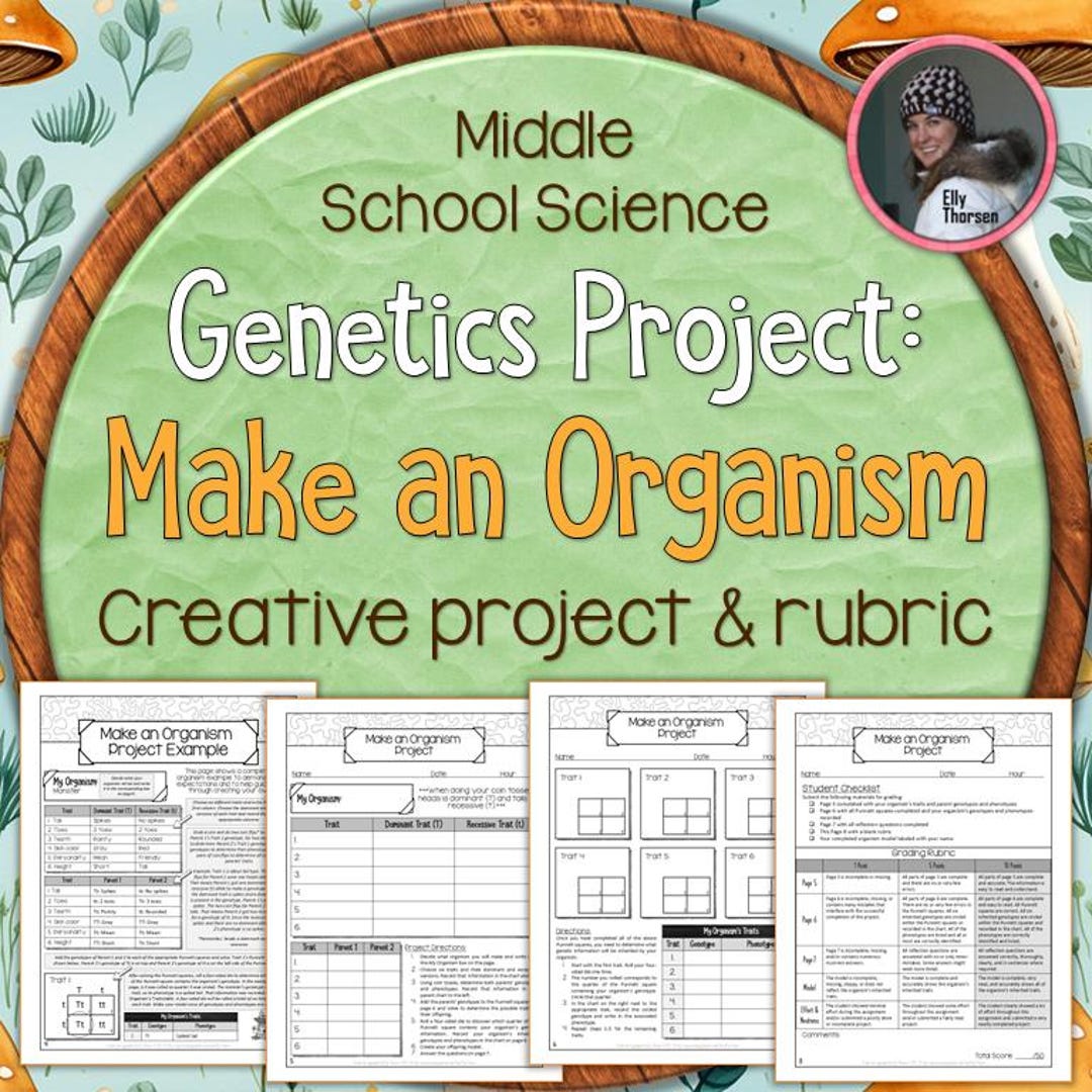 Middle School or Homeschool Genetics Project With Rubric: Make an ...