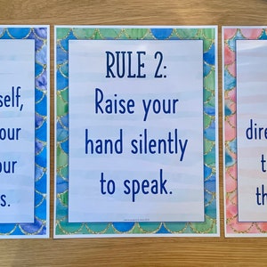 Classroom Management Class Rules & Consequences Posters: Scale Theme - Etsy
