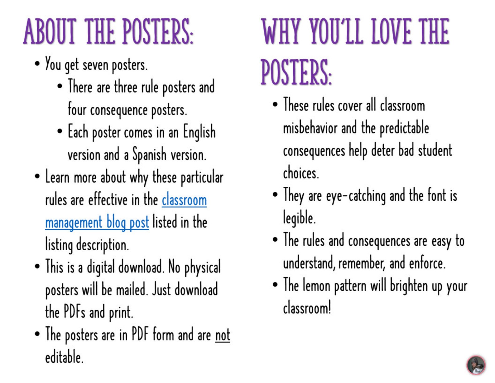 Classroom Management Class Rules & Consequences Posters: Lemon Theme - Etsy