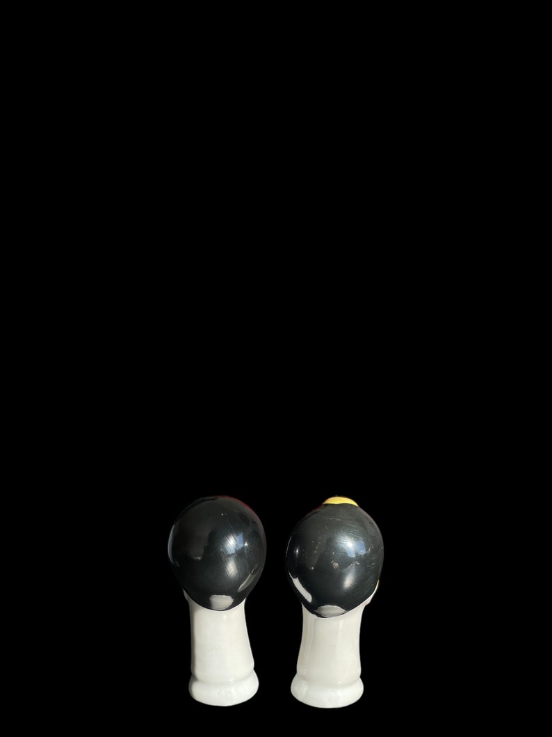German Porcelain Pierrot and Pierette Half Dolls, Brush Toppers in the ...