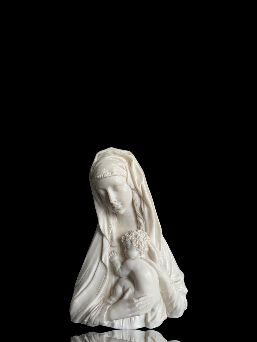 Mary With Child Jesus, Religious Statue Made by A. Santini, Christian ...