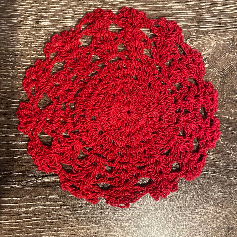 Red Doilies - Etsy