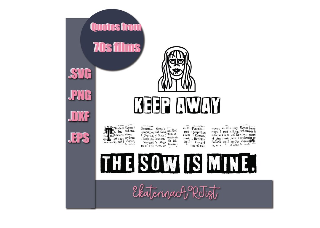 SVG the Exorcist Film Quotes 1970s / the Sow is Mine - Etsy