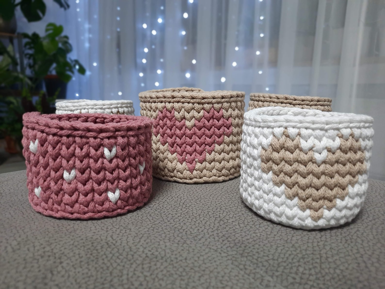 Heart Baskets, PDF Pattern , 2 in 1 Pattern, Crochet Baskets, Storage ...