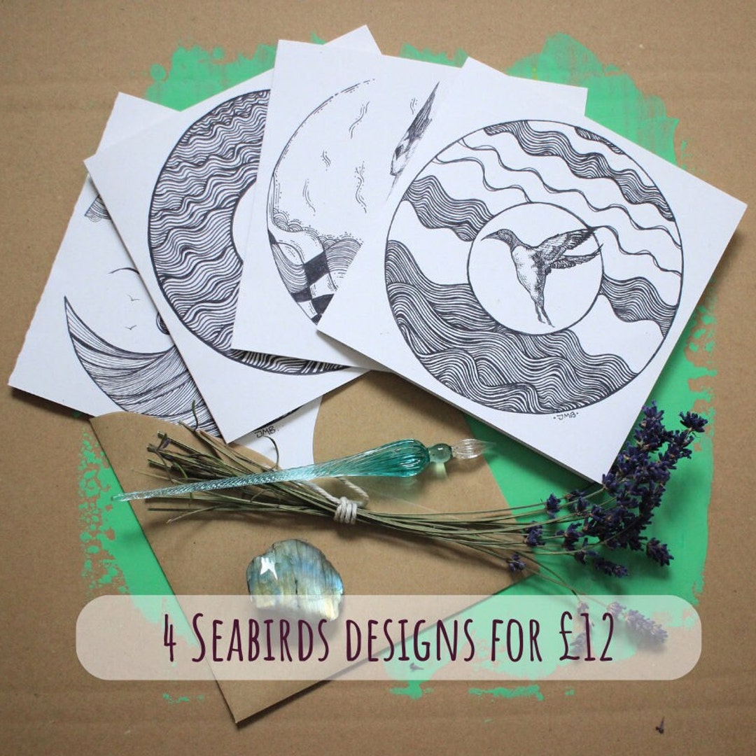 Seabirds Collection, All 4 Seabirds Card Designs in 1 Bundle - Etsy UK