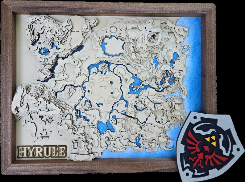 Topographic Map of Hyrule - Etsy