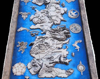 Game of Thrones Inspired Lasercut Wooden Topographic Map Westeros - Etsy