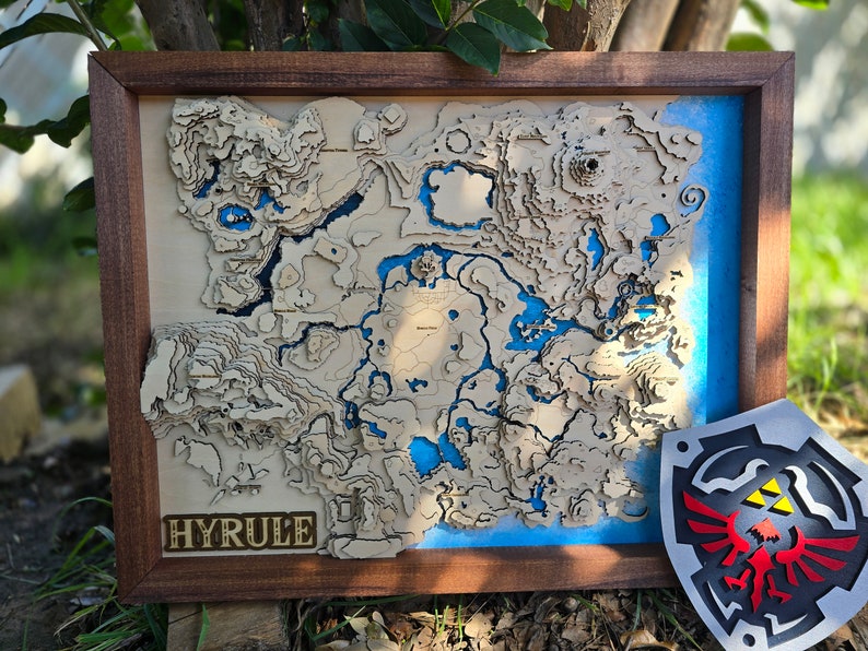 Topographic Map of Hyrule - Etsy