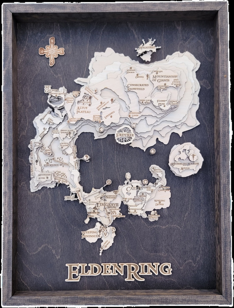 Elden Ring Topographic Map - Etsy
