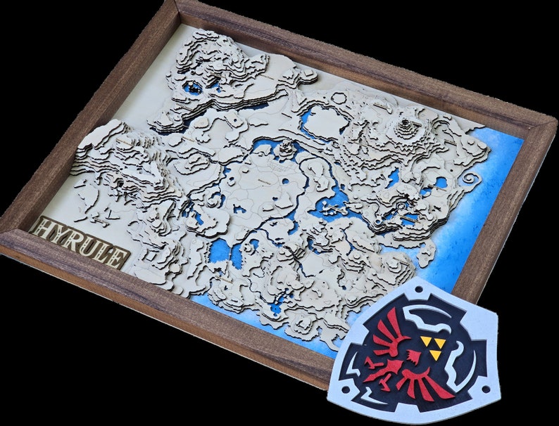 Topographic Map of Hyrule - Etsy