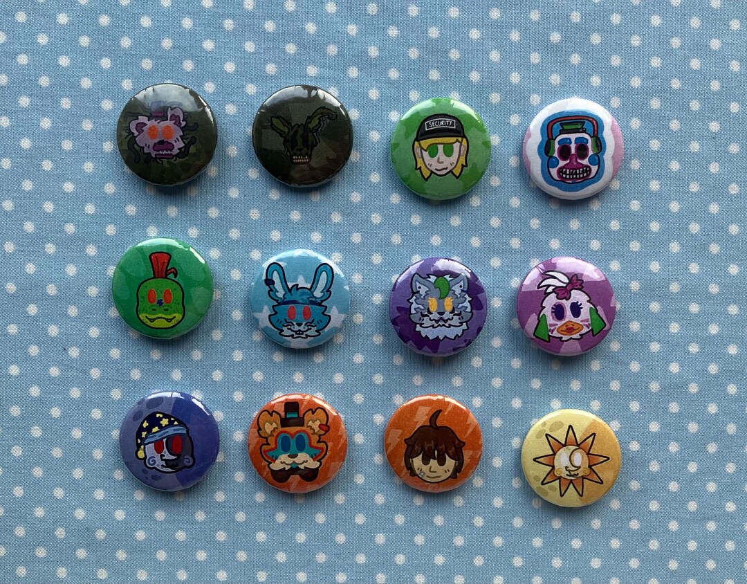 Security Breach FNAF 25mm Badges - Etsy