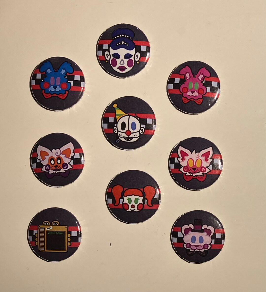 Fnaf Sister Location Badges - Etsy