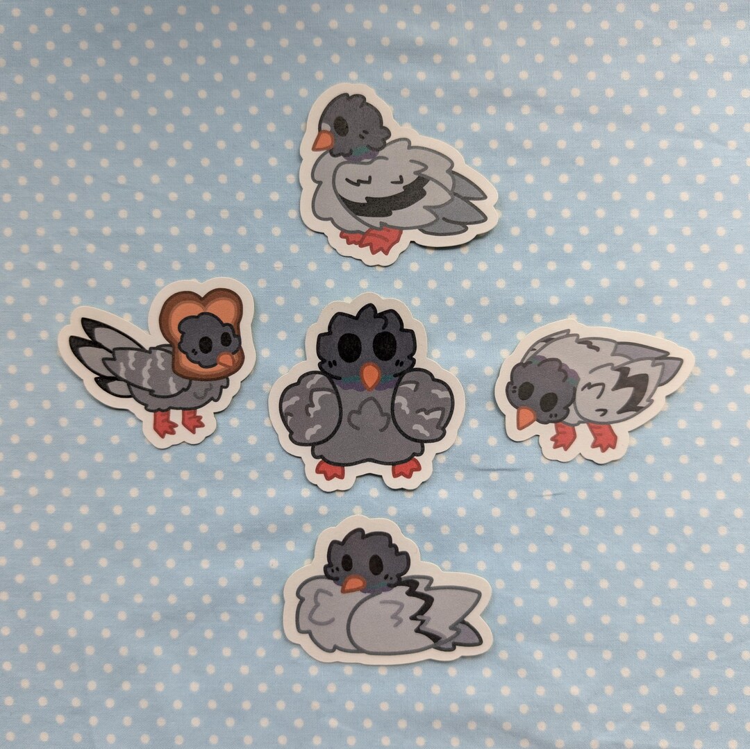Cute Pigeon Stickers: Funny, Adorable, Laminated - Etsy