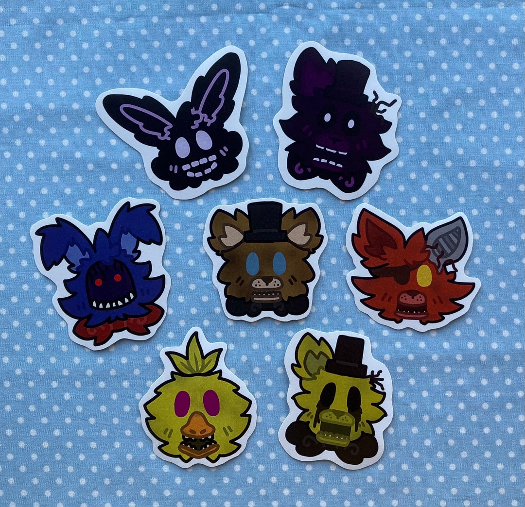 FNAF 2 Withered and Shadow Animatronic Stickers - Etsy