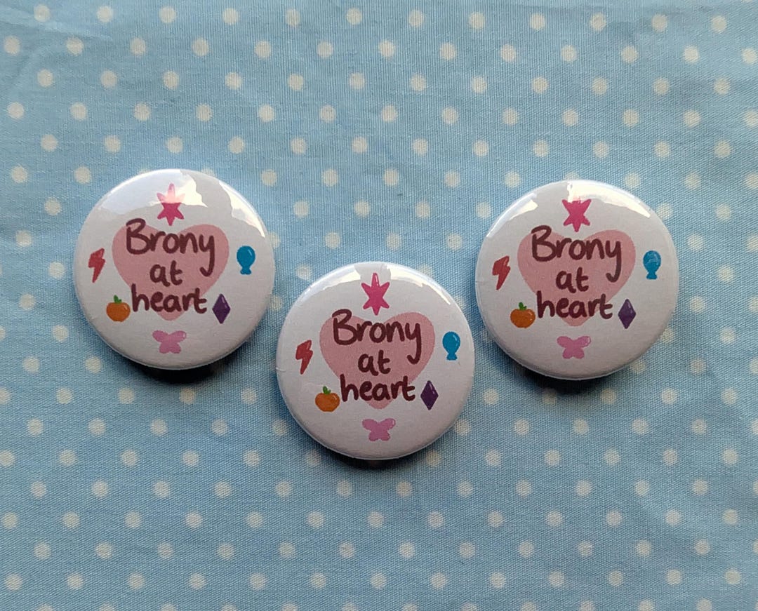 Brony at Heart Badge 32mm MLP Fim - Etsy