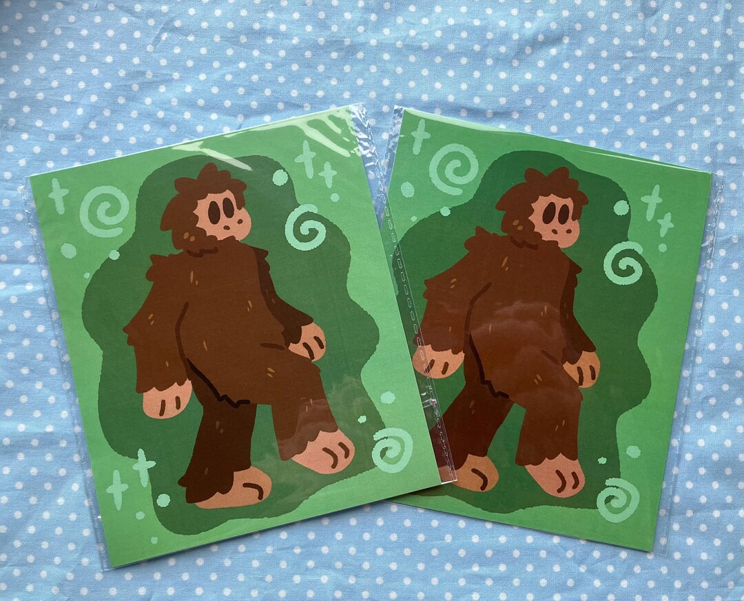 Bigfoot Pose Print Cryptids - Etsy
